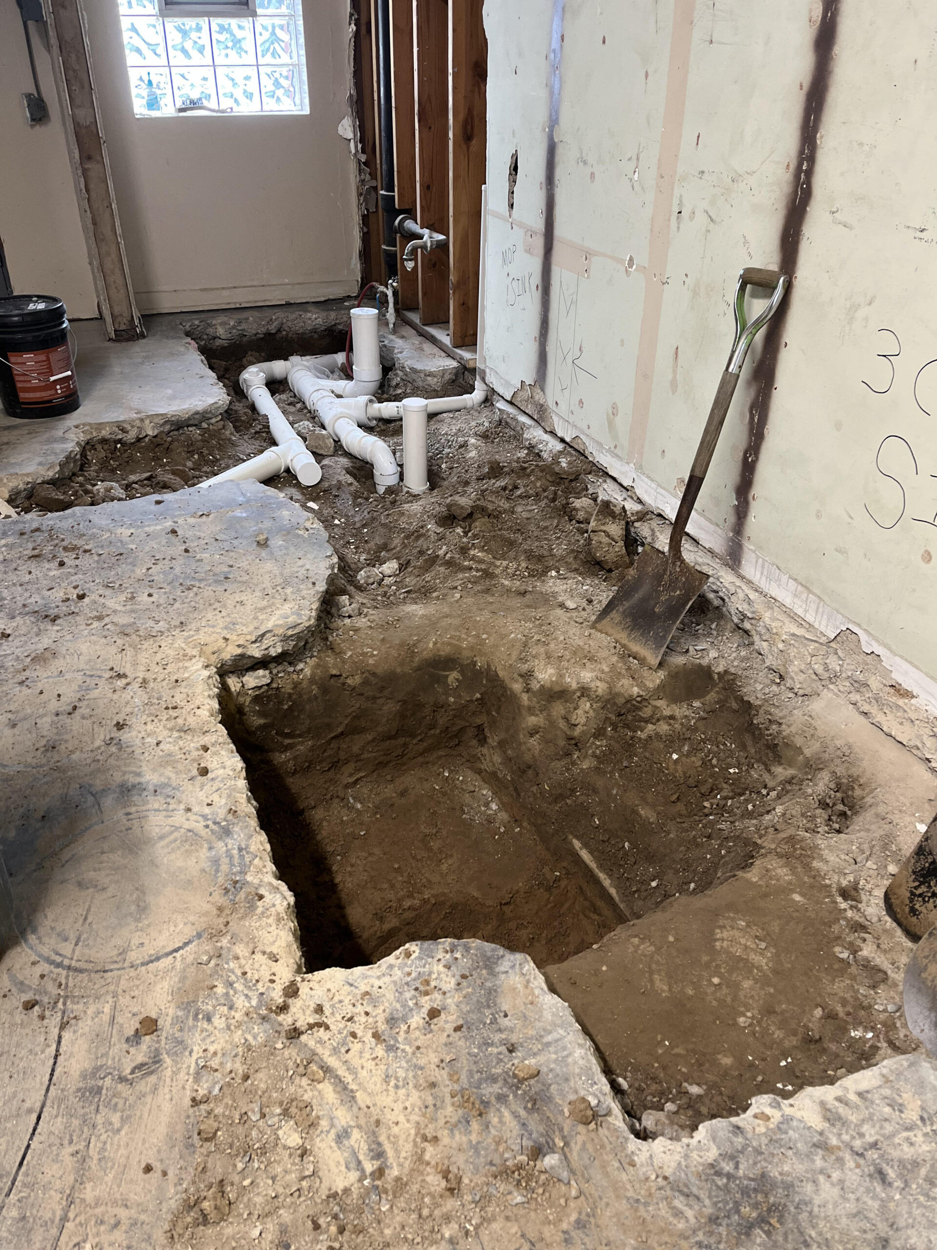 Vanilla Sugar Bake Shoppe - Digging Holes and Running Pipes